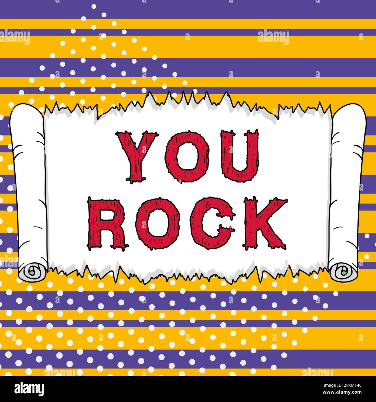 Conceptual display You Rock, Word Written on slang phrase of praise or ...