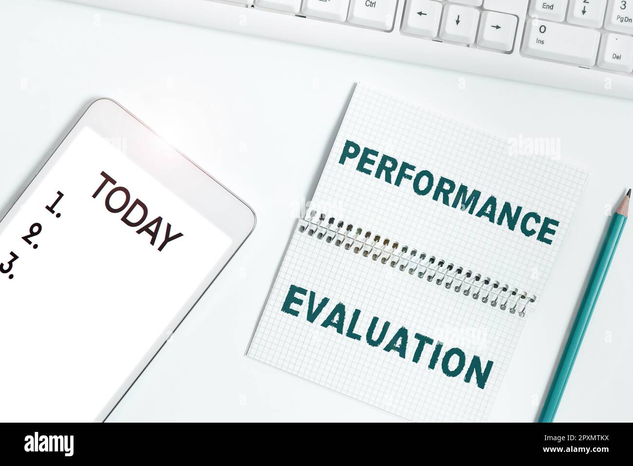 Text sign showing Performance Evaluation, Word Written on the development and action planning of ...