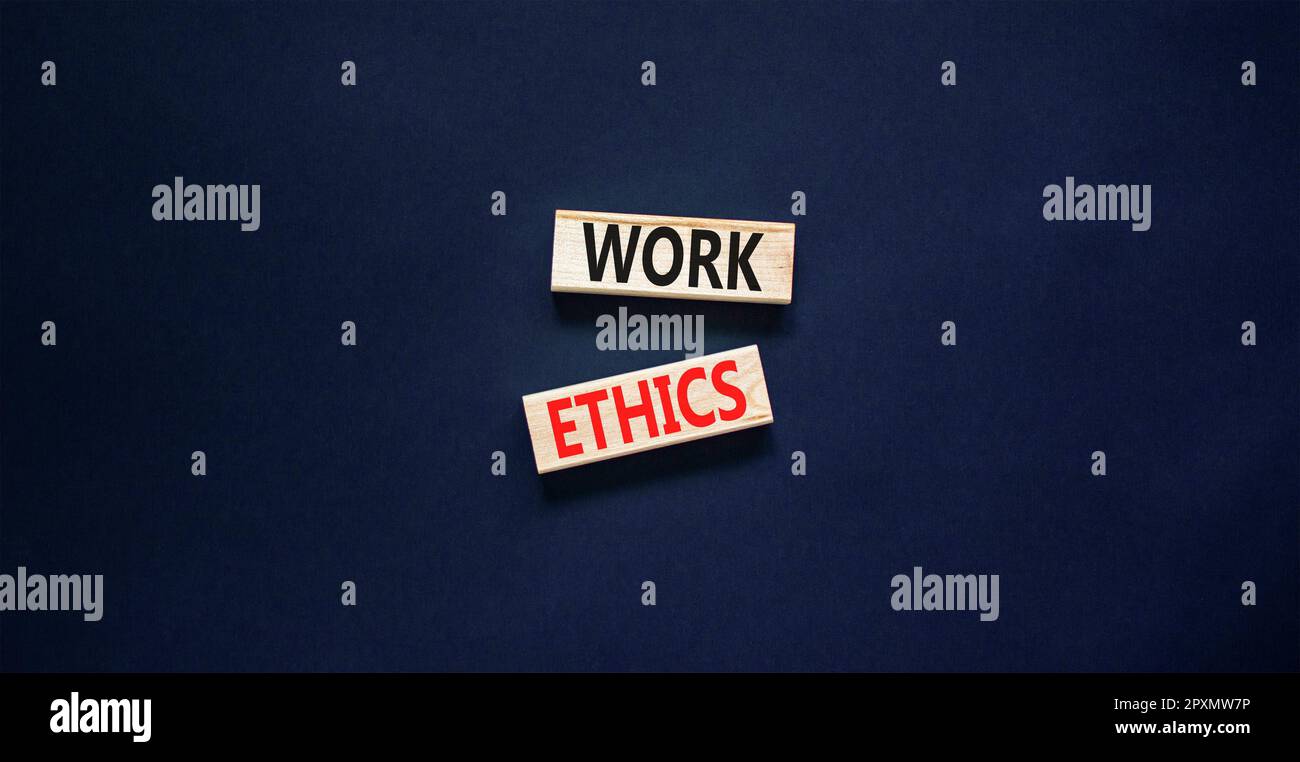 Work ethics symbol. Concept words Work ethics on beautiful wooden block ...