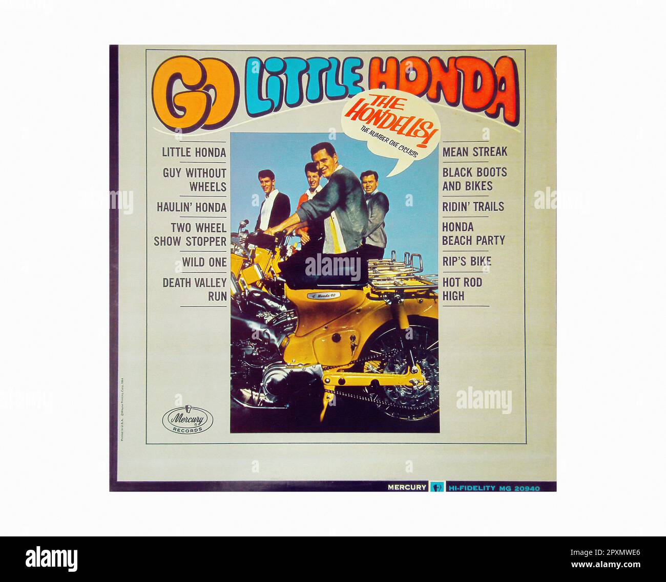 The Hondells - Go Little Honda [1964] - Vintage Vinyl Record Sleeve ...