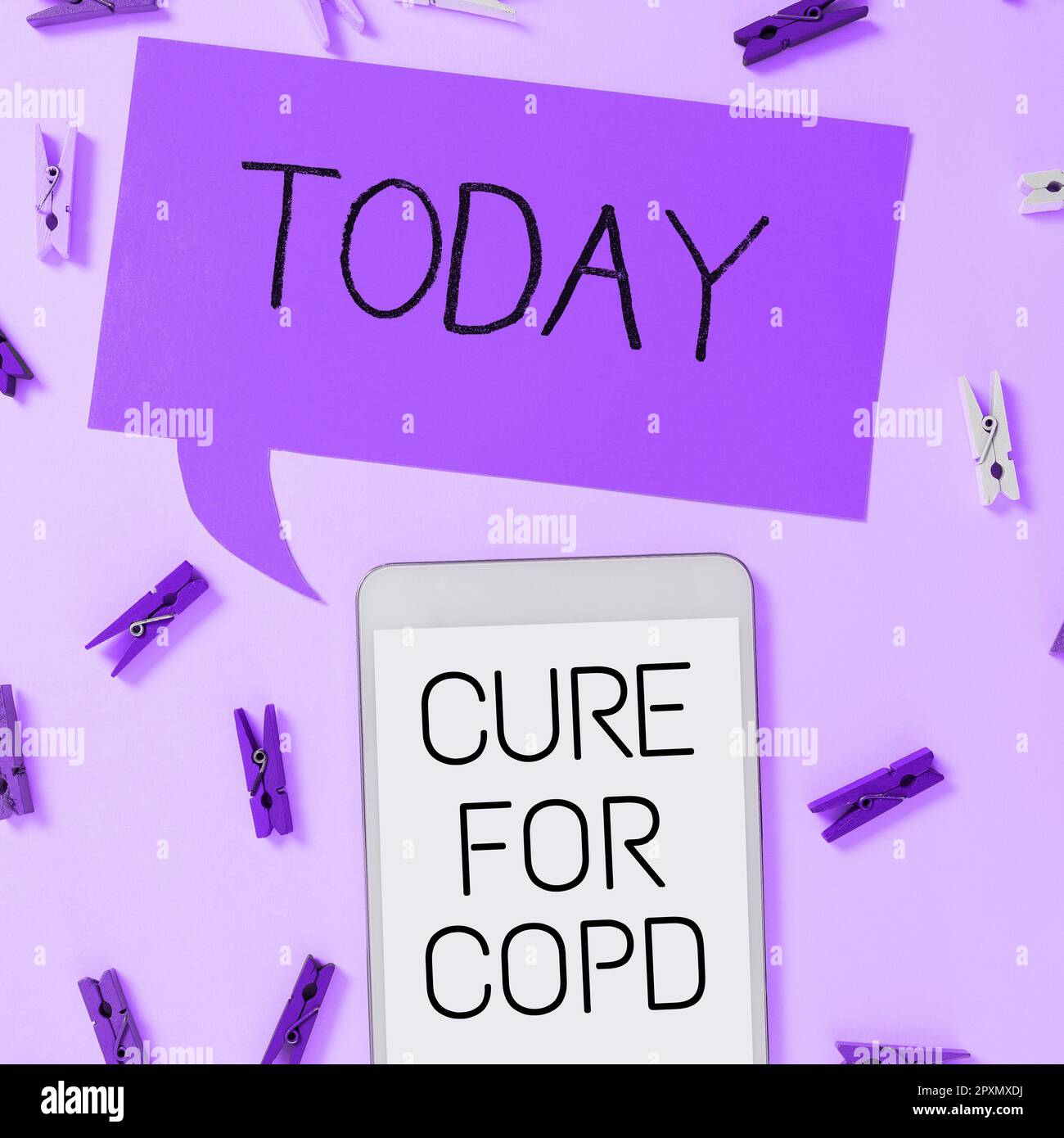 Hand writing sign Cure For Copd, Business concept Medical treatment ...