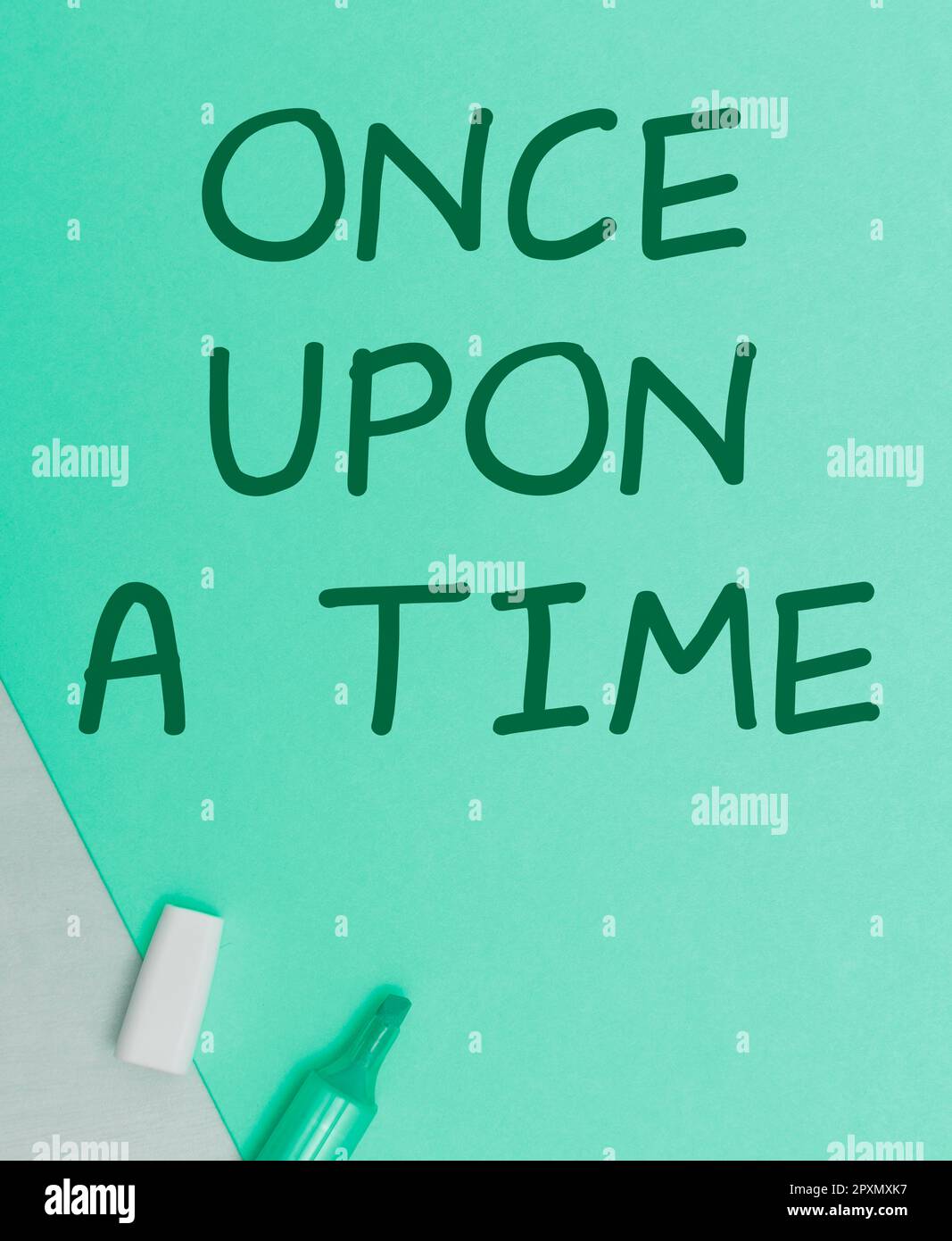 Text sign showing Once Upon A Time, Concept meaning telling story ...
