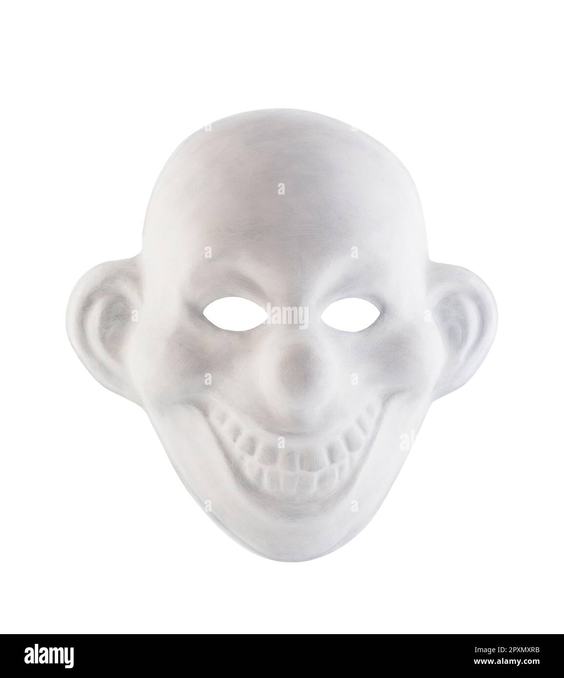 White clown mask isolated on white background with clipping path Stock ...