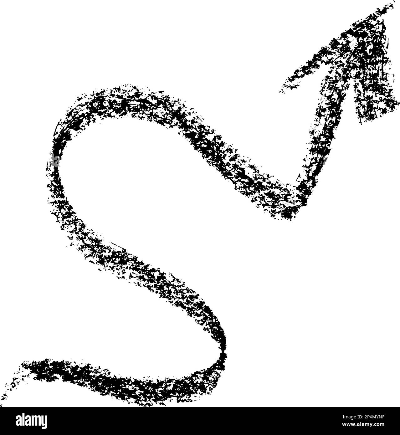 Chalk Texture Wave Arrow Sign Stock Vector Image & Art - Alamy