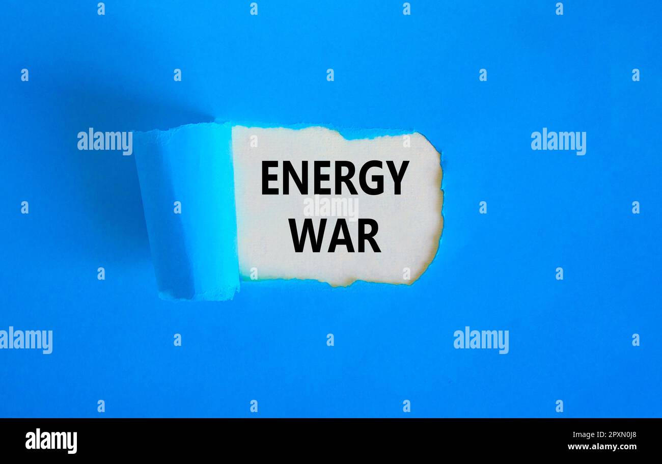 Energy war symbol. Concept words Energy war on beautiful white paper ...