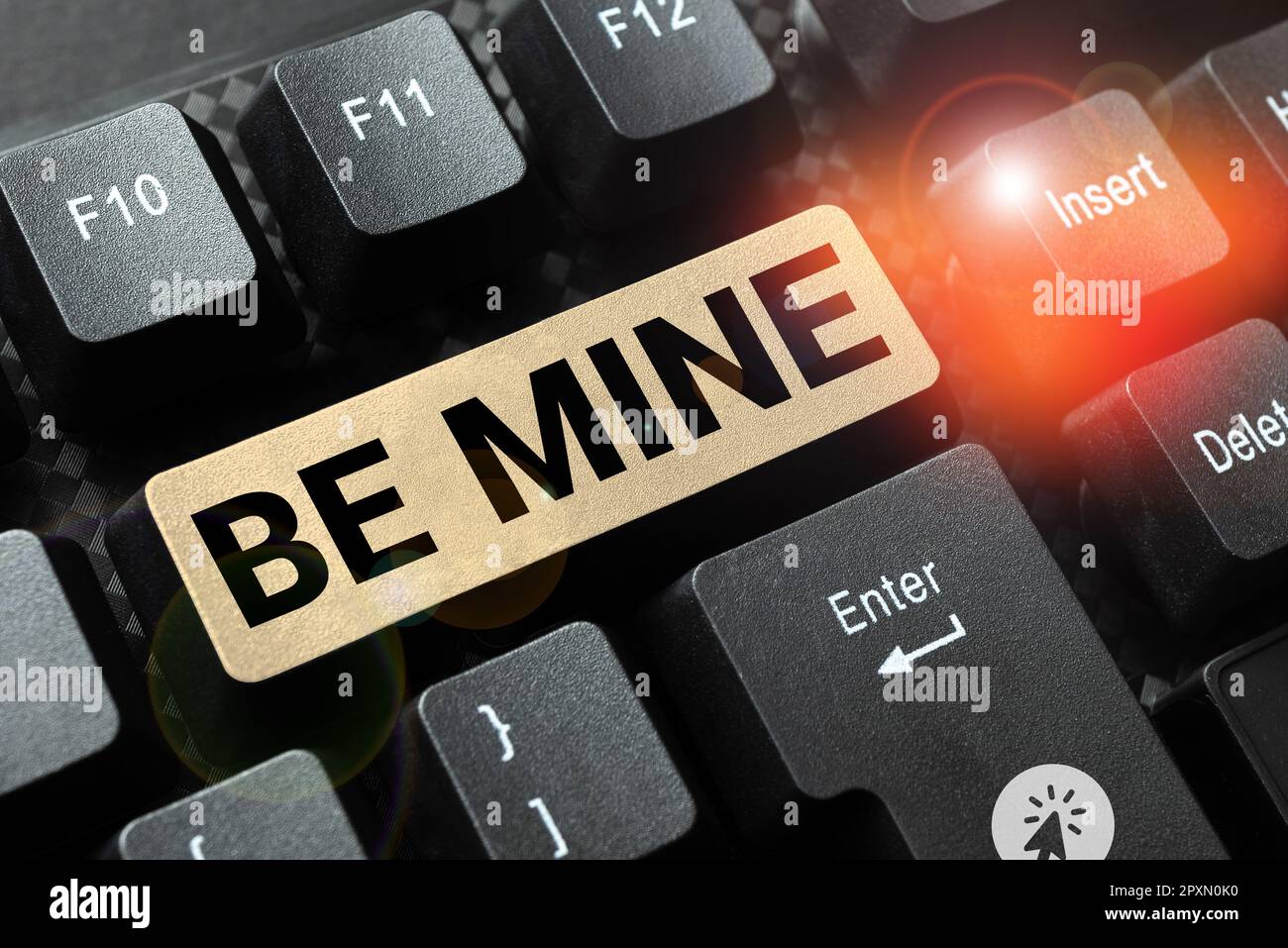 Text caption presenting Be Mine, Word for like a person more than a ...