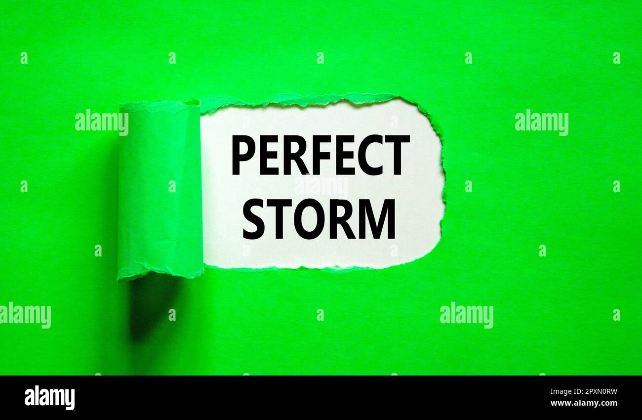 Perfect storm symbol. Concept words Perfect storm on beautiful white ...
