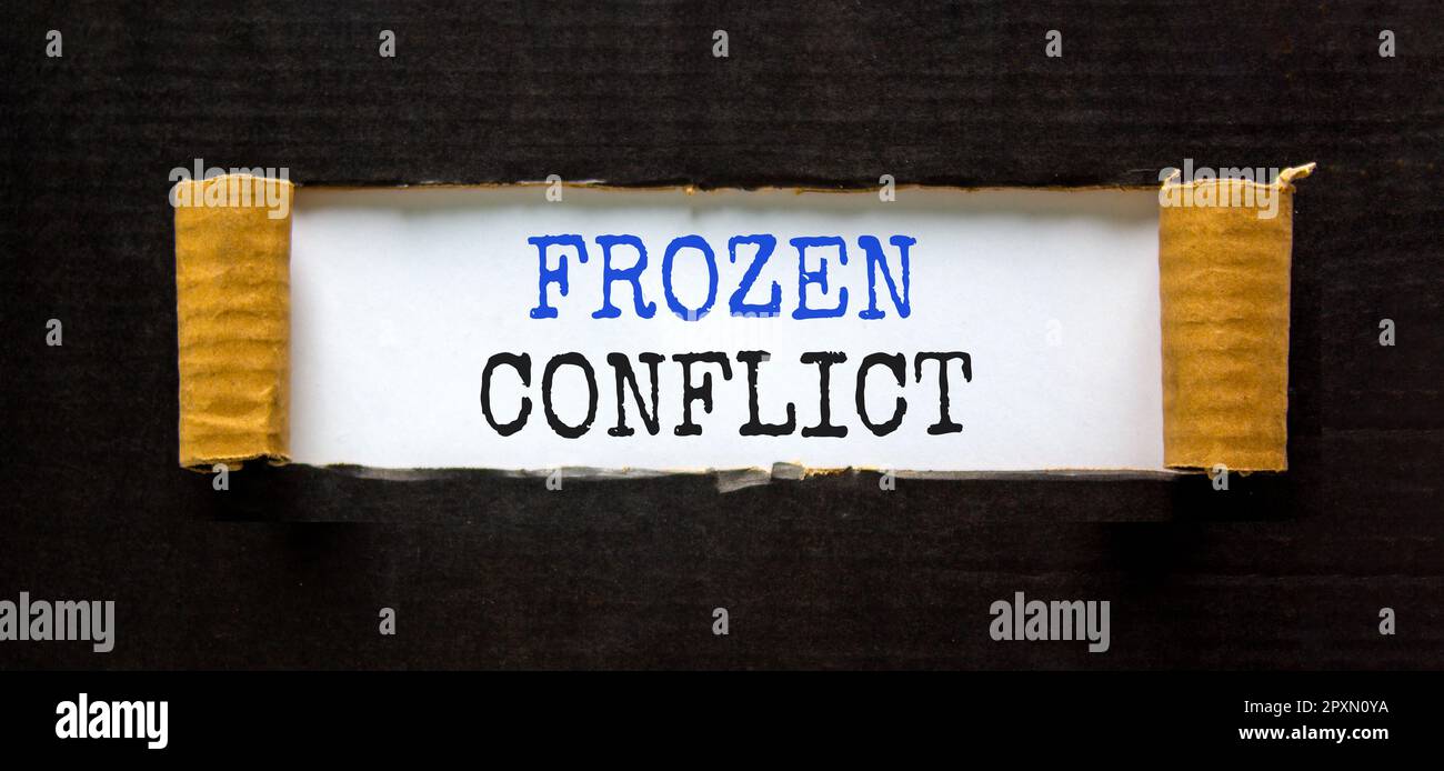 Frozen conflict symbol. Concept words Frozen conflict on beautiful ...