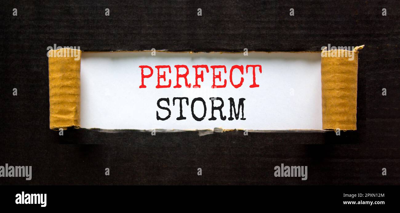 Perfect storm symbol. Concept words Perfect storm on beautiful white ...