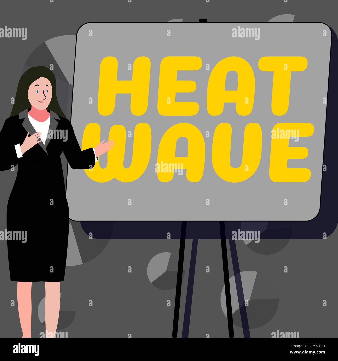 Text caption presenting Heat Wave, Concept meaning a prolonged period ...