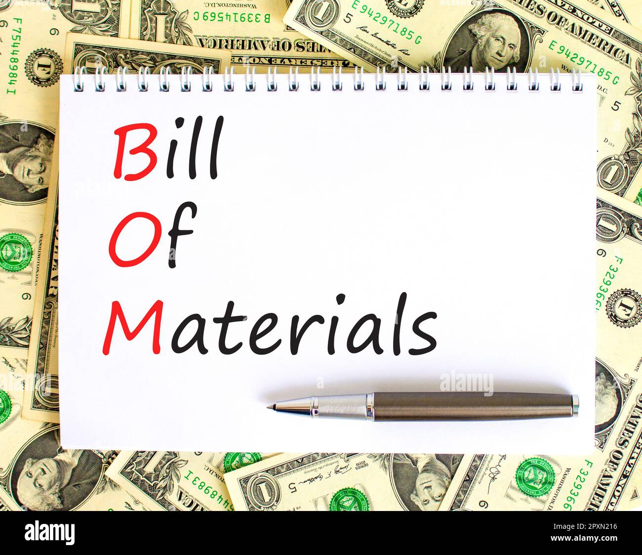 BOM bill of materials symbol. Concept words BOM bill of materials on ...