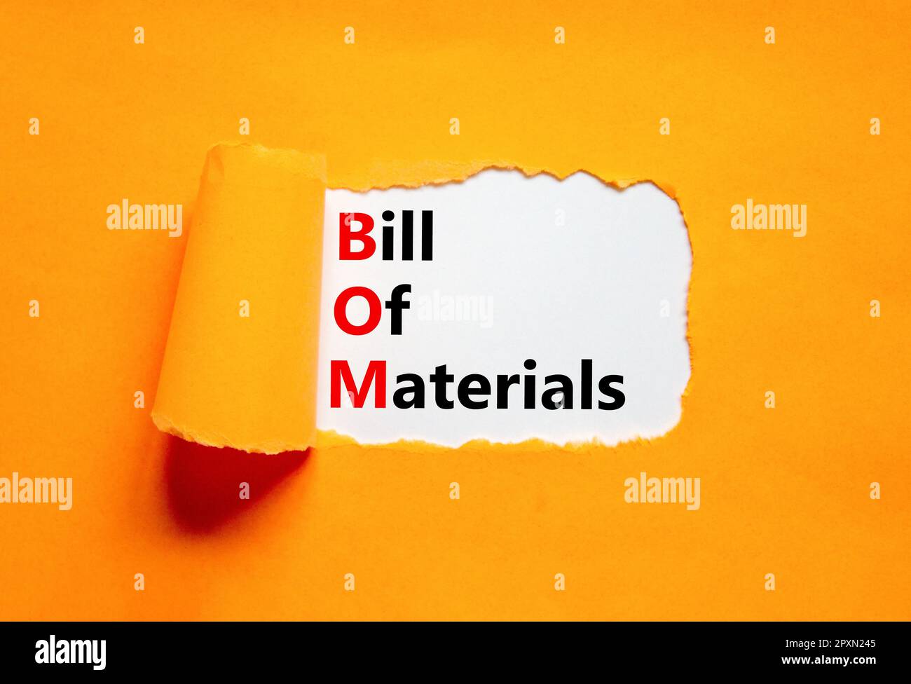 BOM bill of materials symbol. Concept words BOM bill of materials on ...