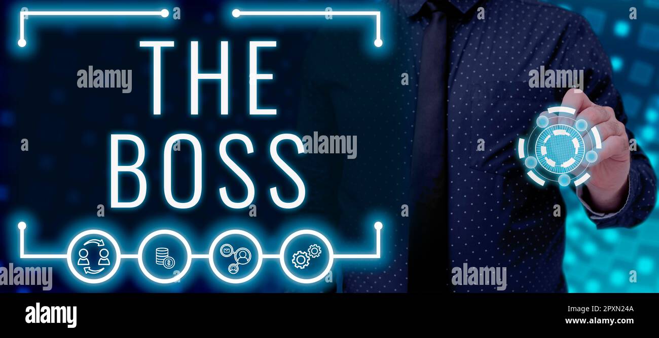 Inspiration showing sign The Boss, Business showcase a person who ...