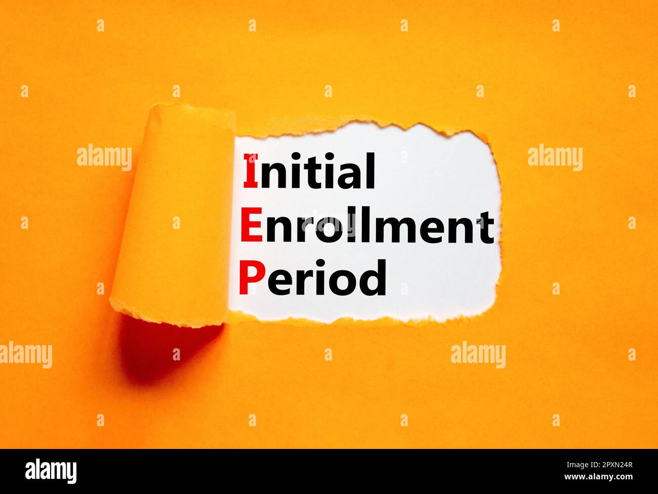 IEP symbol. Concept words IEP Initial enrollment period on beautiful ...