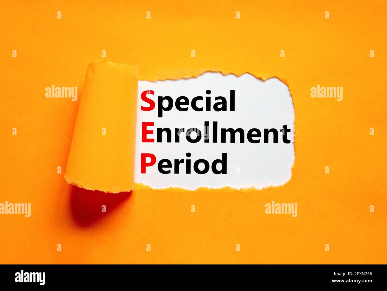 SEP symbol. Concept words SEP Special enrollment period on beautiful ...