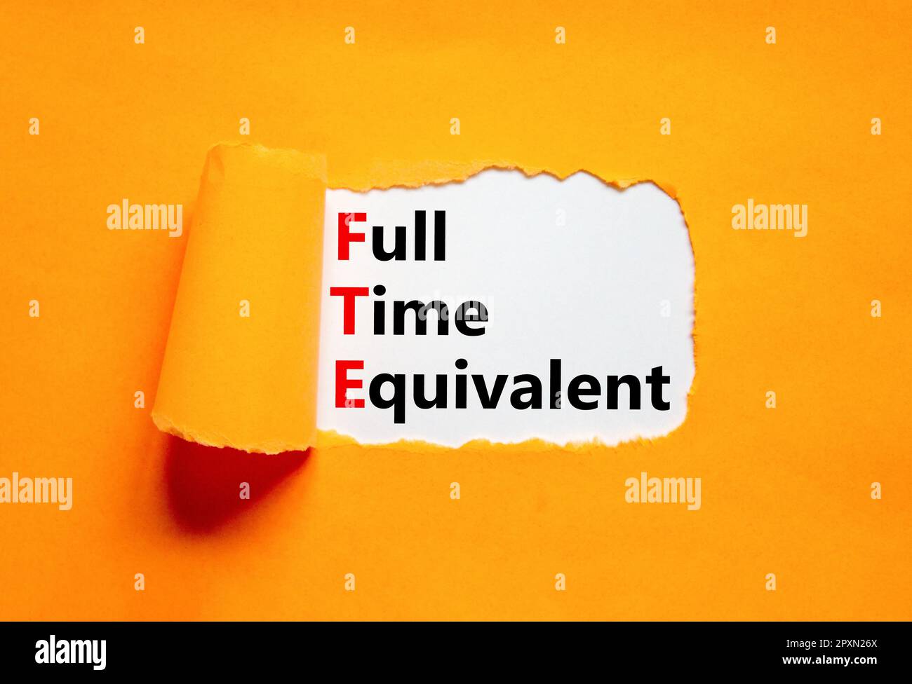 FTE Full time equivalent symbol. Concept words FTE Full time equivalent ...