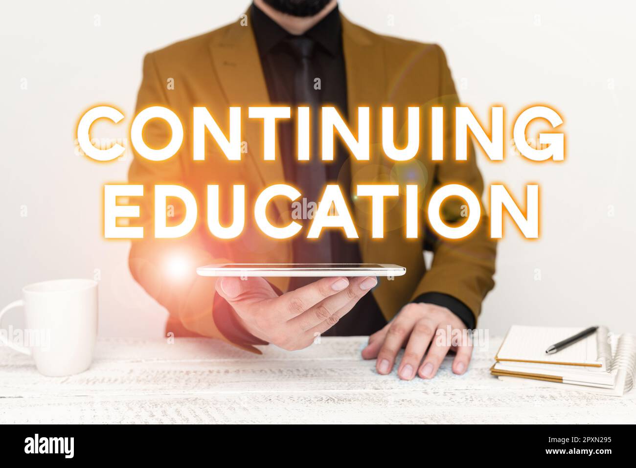 Sign displaying Continuing Education, Concept meaning Continued ...