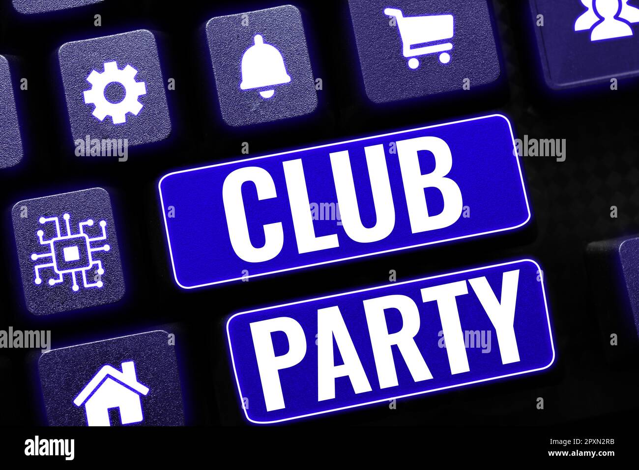 Conceptual display Club Party, Word for social gathering in a place ...