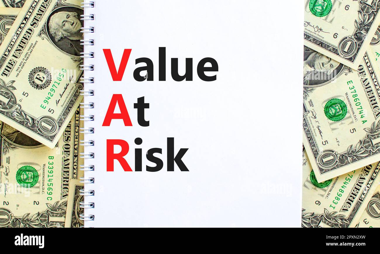 VAR Value at risk symbol. Concept words VAR Value at risk on beautiful ...