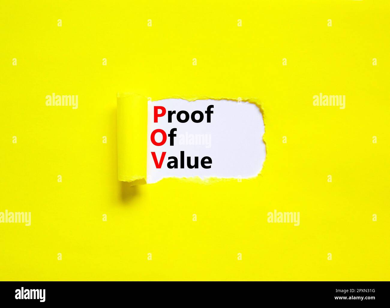 POV Proof of value symbol. Concept words POV Proof of value on ...