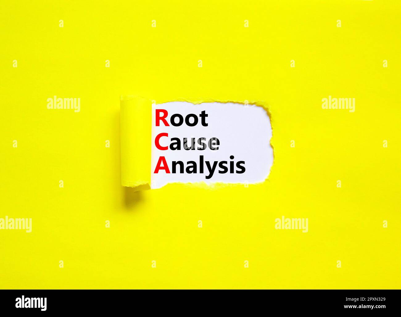 RCA root cause analysis symbol. Concept words RCA root cause analysis ...
