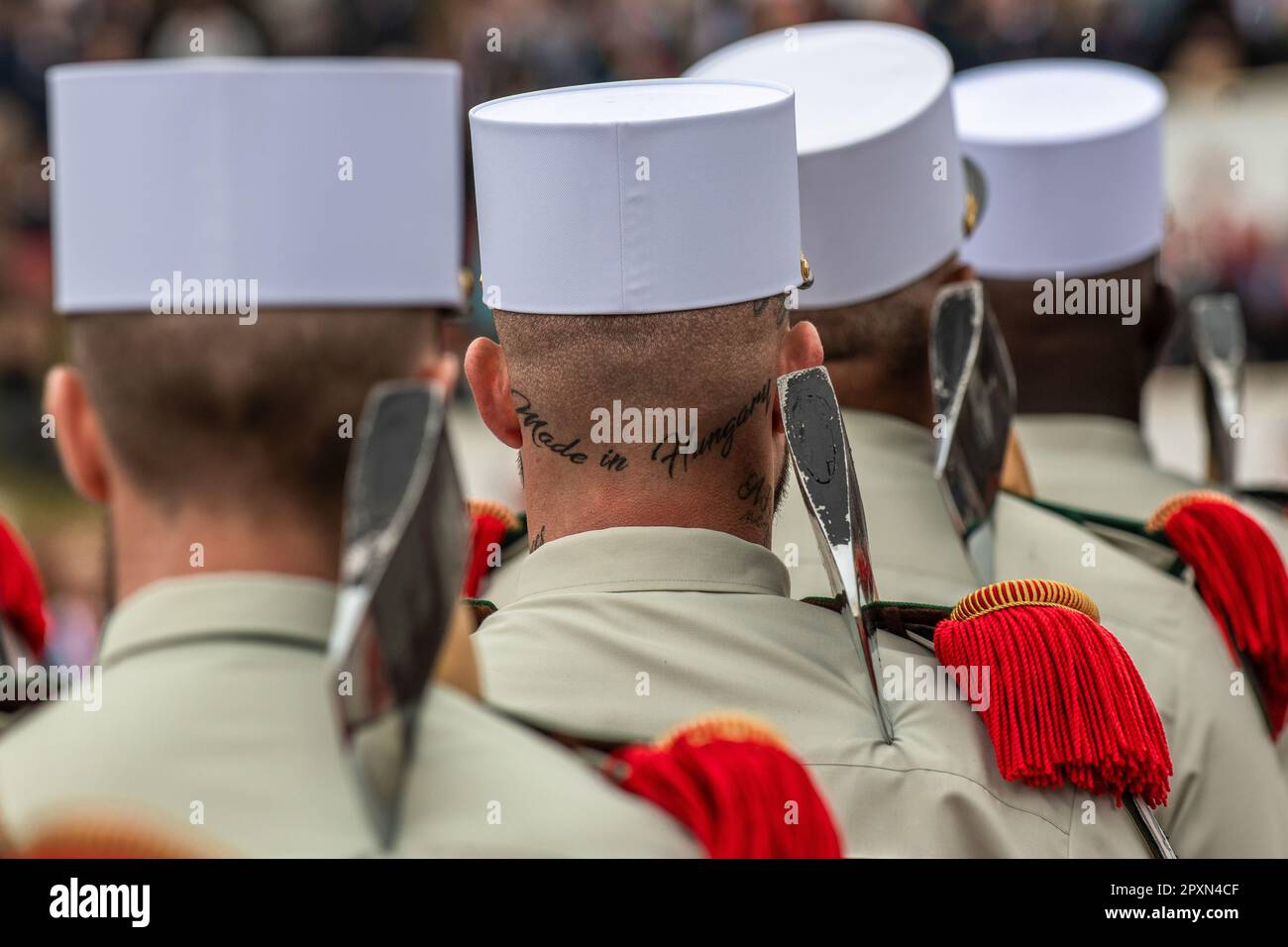 Aubagne, France. 30th Apr, 2023. Legionnaires seen during the ceremony ...