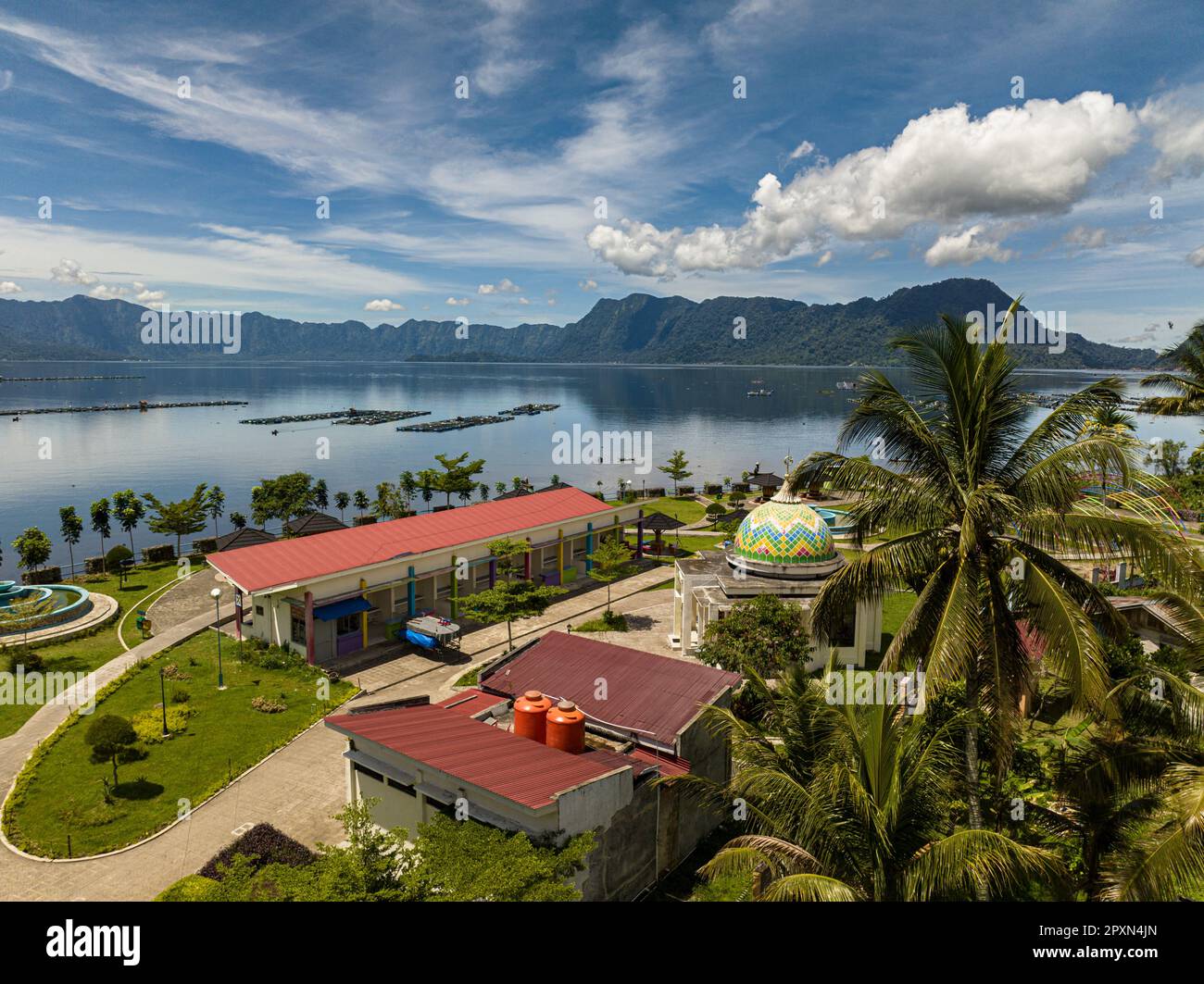 Aerial view shore lake maninjau hi-res stock photography and images - Alamy