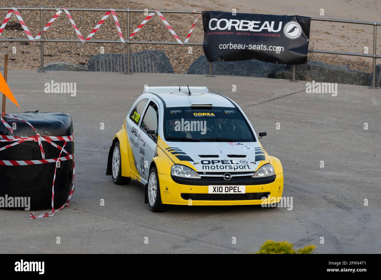 Carl Tuer racing a Opel Corsa RML S1600 competing in the Corbeau Seats ...