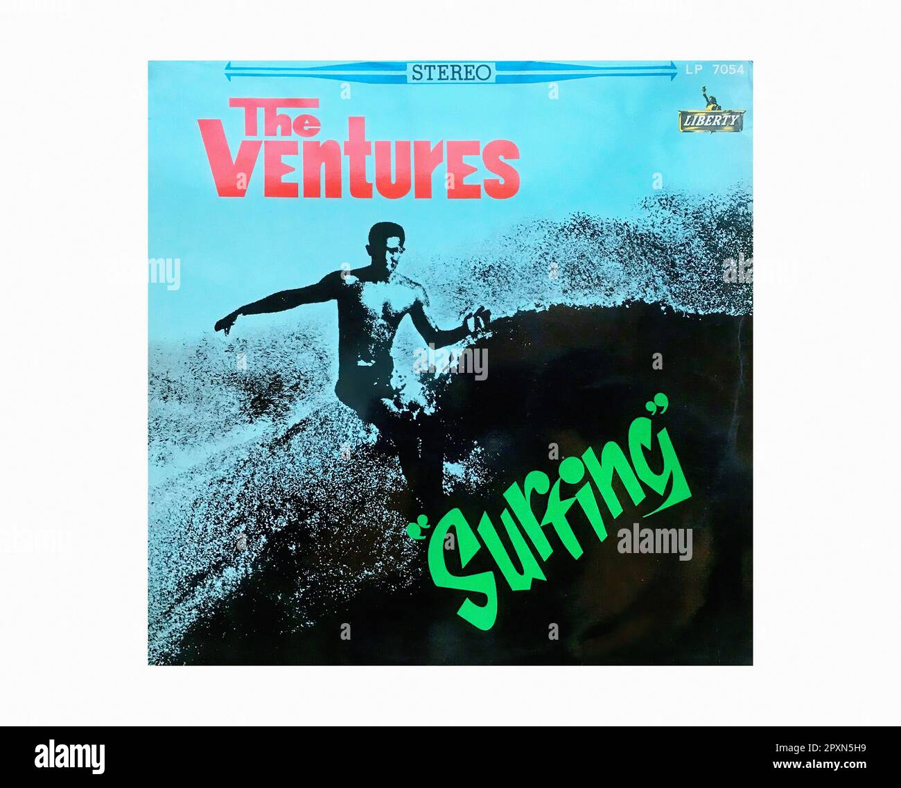 The Ventures - Surfing [1964] 00001 - Vintage Vinyl Record Sleeve Stock Photo - Alamy