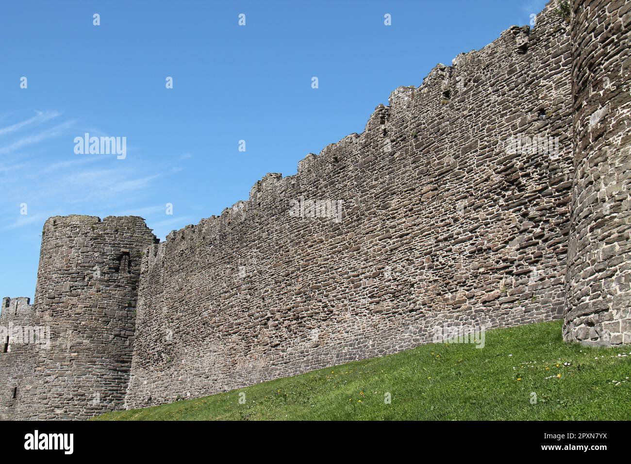 The Turret and Stone Walls of a Ruined Castle Stock Photo - Alamy