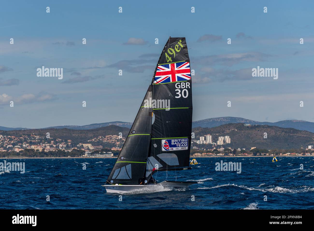 British team (James Peters and Fynn Sterritt) competes in 49ers ...