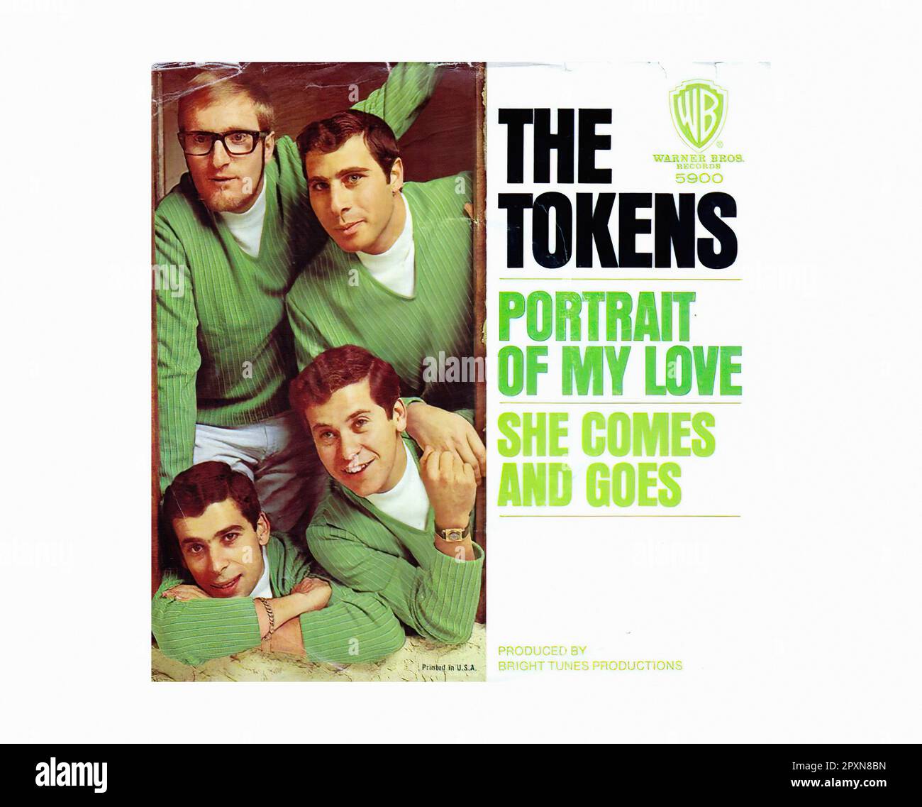 Tokens - 1967 03 A - Vintage 45 R.P.M Music Vinyl Record Stock Photo ...