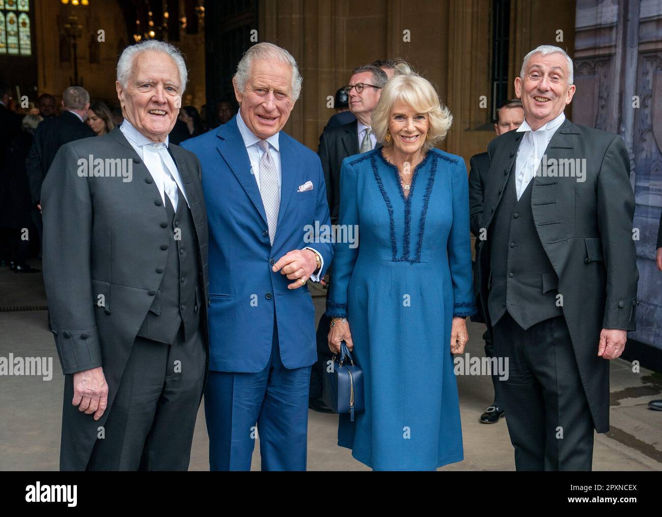 King Charles III and the Queen Consort with Speaker of the House of ...