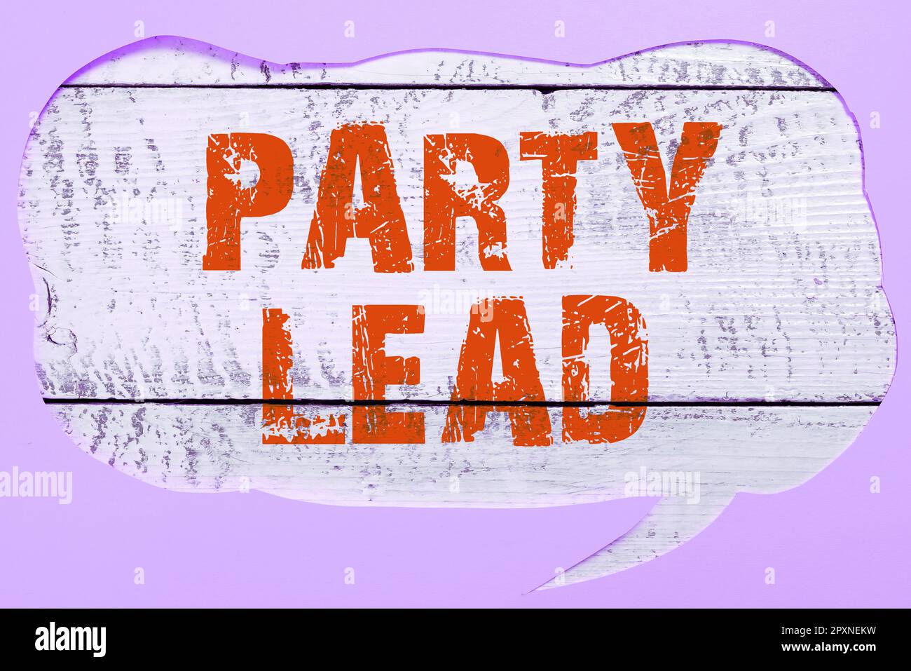 Conceptual caption Party Lead, Word Written on acts as the official ...