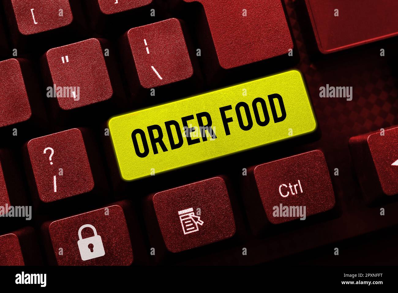 Writing displaying text Order Food, Concept meaning the process of ...