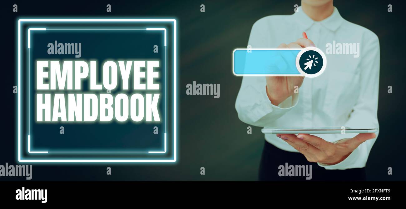 Conceptual display Employee Handbook, Word Written on Document that ... Conceptual display Employee Handbook, Word Written on Document that ...