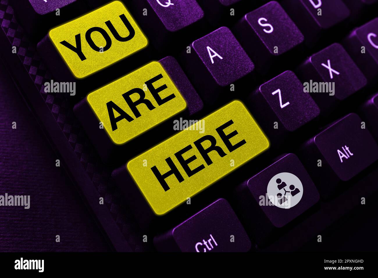 Sign displaying You Are Here, Conceptual photo This is your location ...