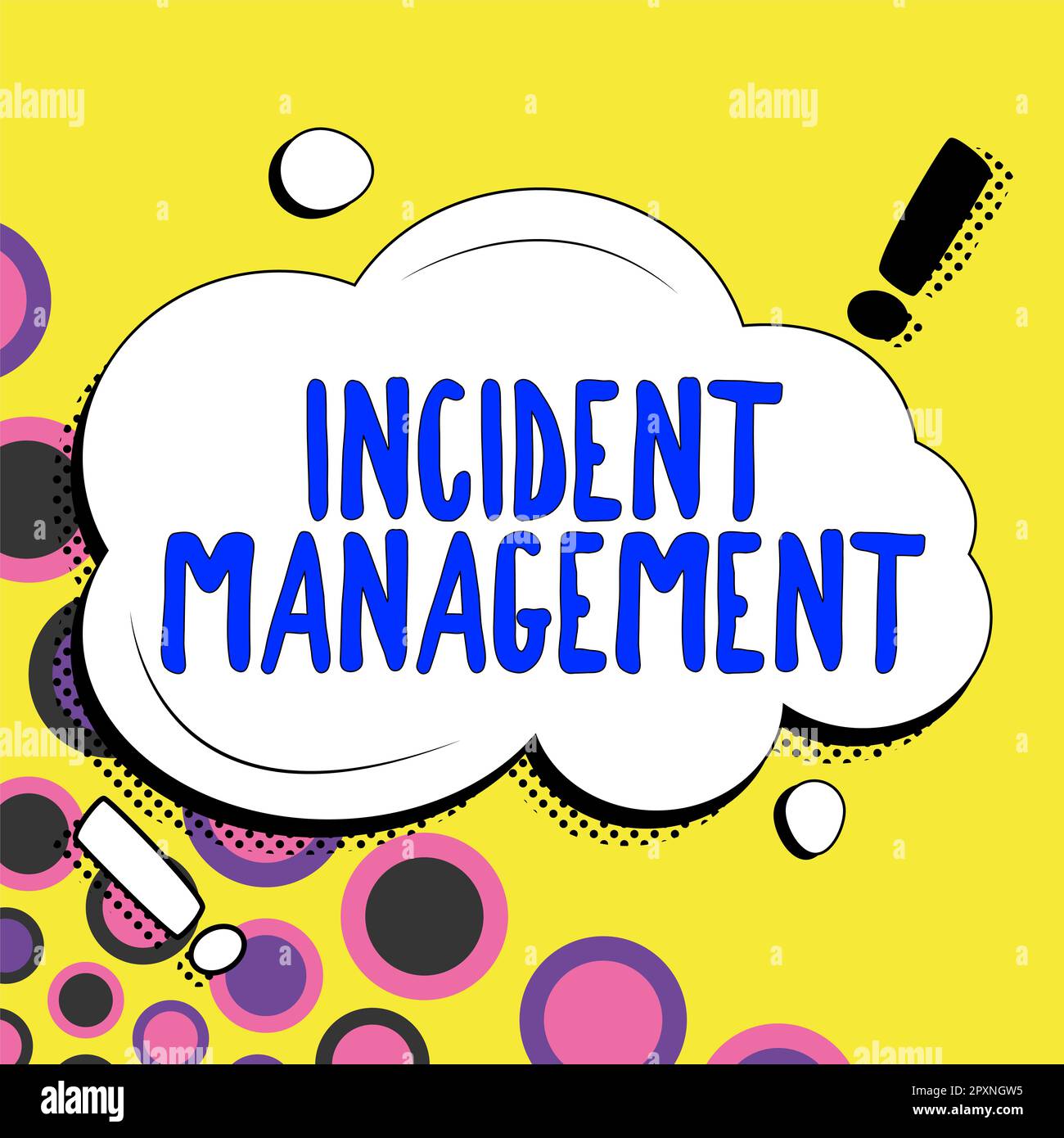 Writing Displaying Text Incident Management Word For Process To Return Service To Normal