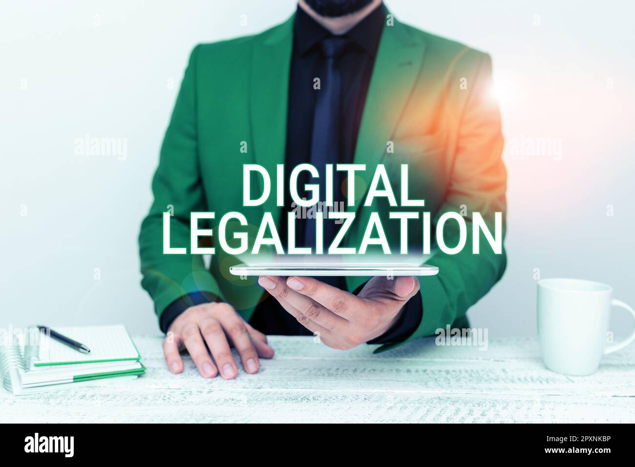 Sign displaying Digital Legalization, Conceptual photo accompanied by ...