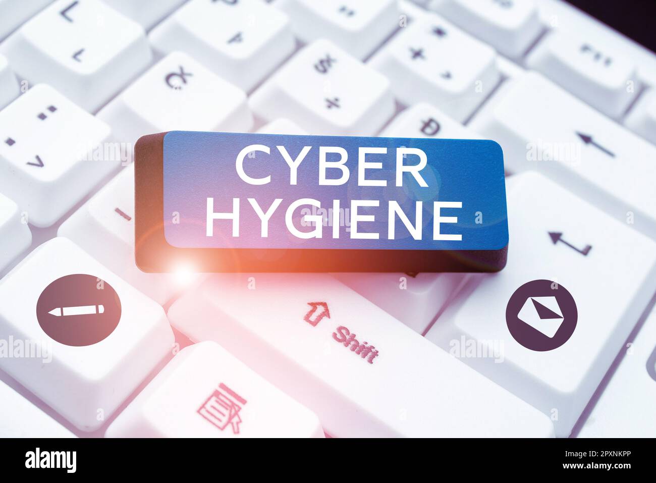 Sign displaying Cyber Hygiene, Business overview steps that computer users take to improve their ...