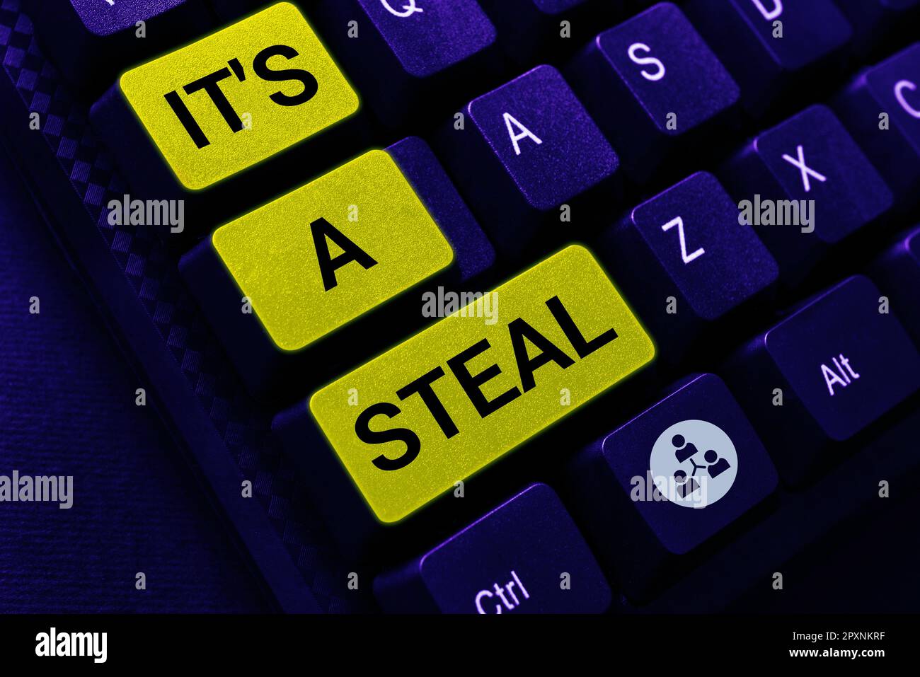 Text sign showing It's A Steal, Internet Concept getting confidential ...