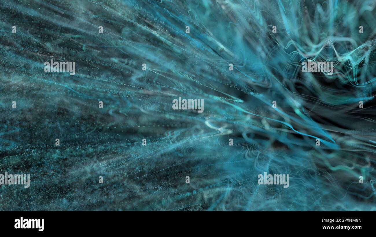 Flow particles. Computer generated 3d render Stock Photo - Alamy