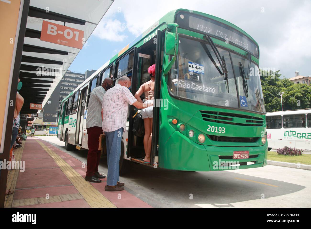 salvador, bahia, brazil - january 31, 2022: View of Barroquinha Bus ...