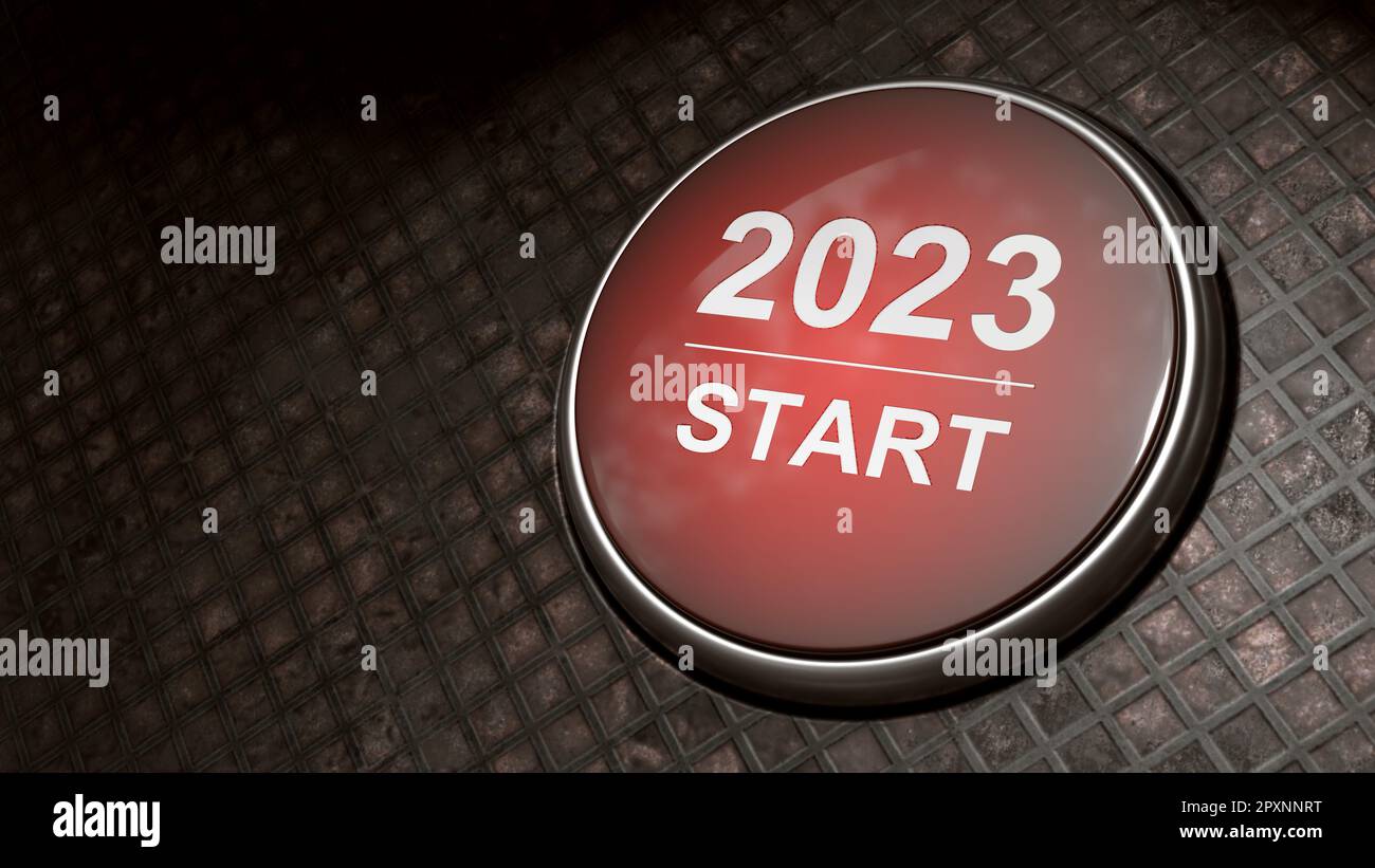Creative design concept for the new year festival 2023. 3D illustration ...