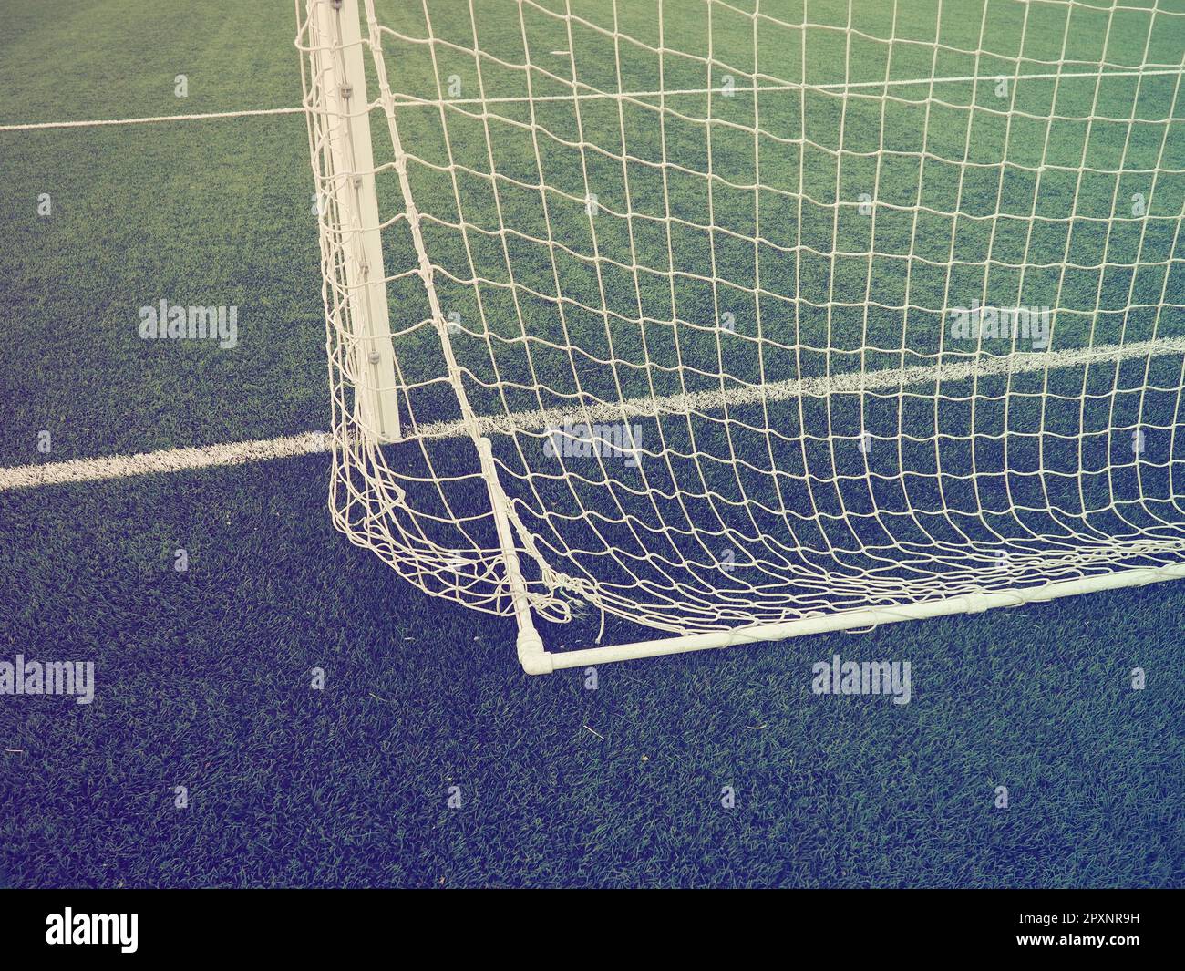 Soccer Goal Net with Grass Background. Football field markings and ...