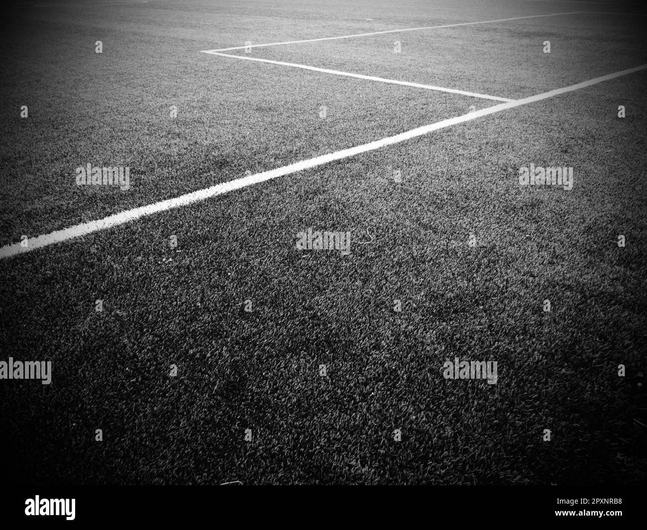 The marking of the football field. White lines no more than 12 cm or 5 ...