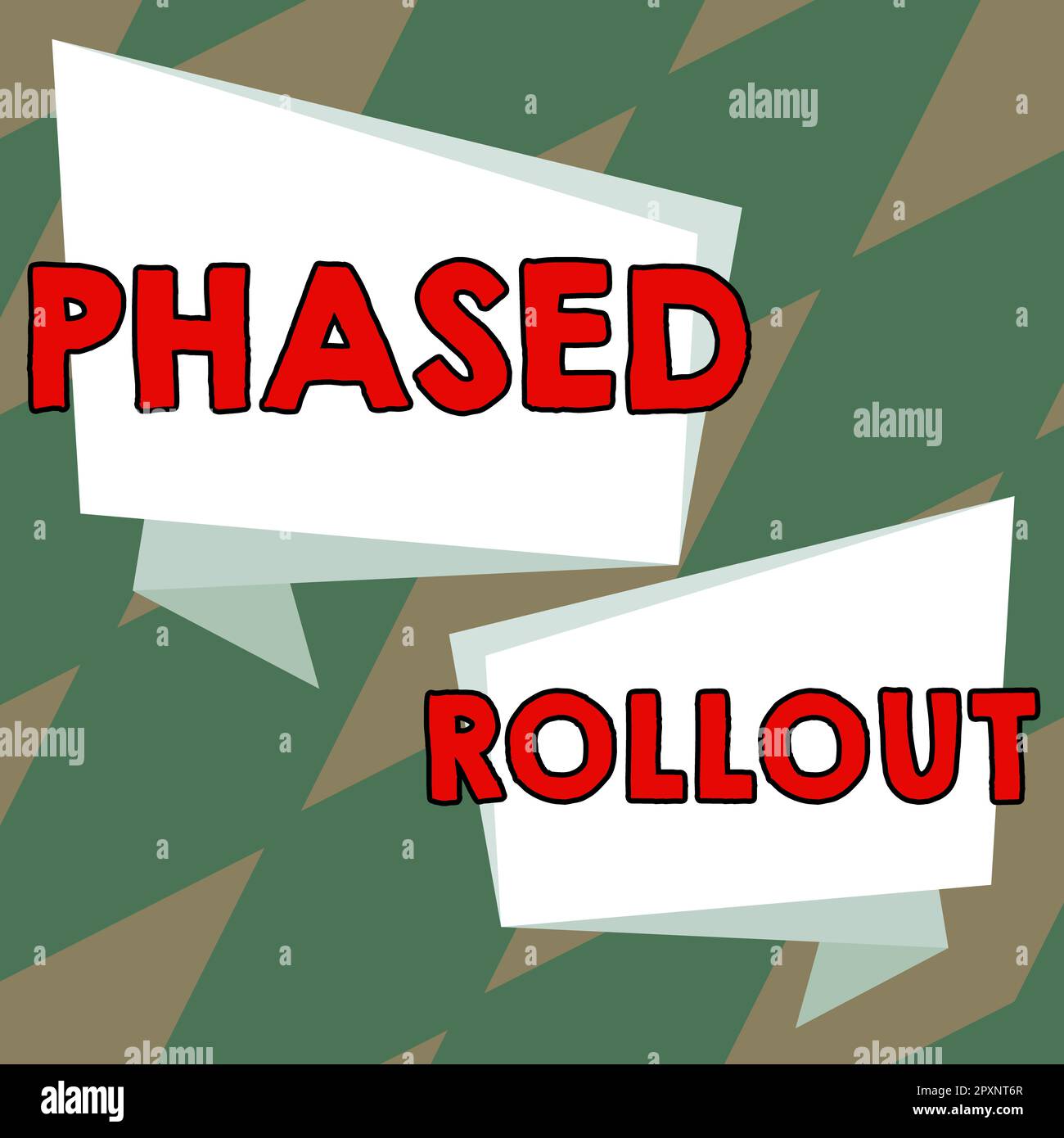 Hand writing sign Phased Rollout, Business concept the practice of ...