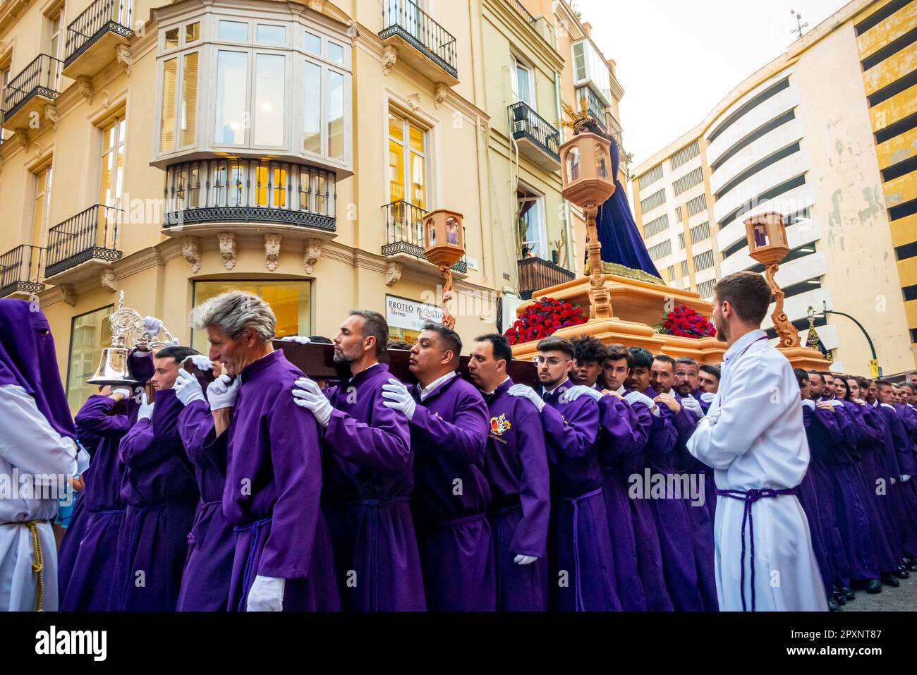 Statue of Jesus Christ carried by believers as part of a Semana Santa ...