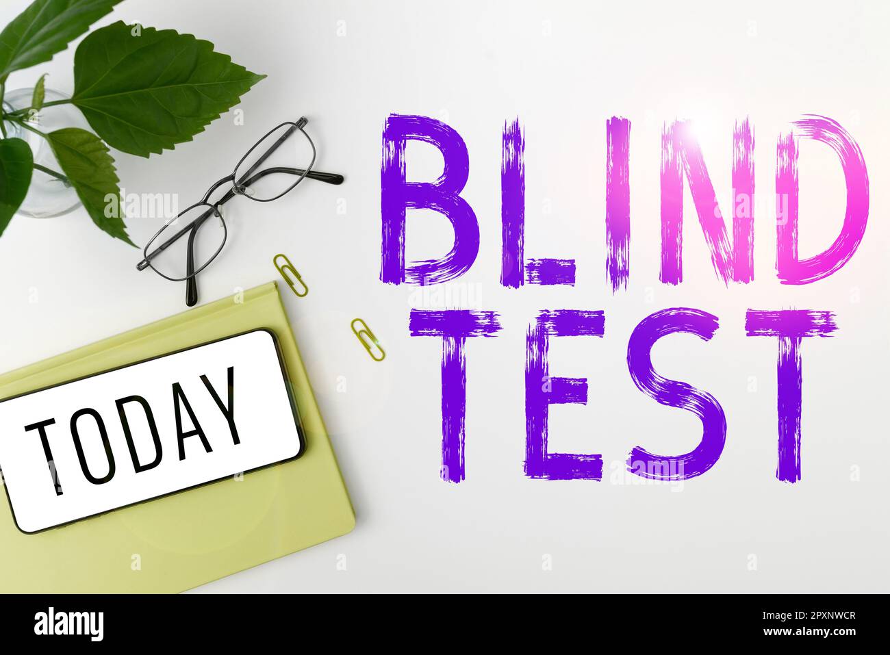 Hand writing sign Blind Test, Internet Concept Social engagement with a ...