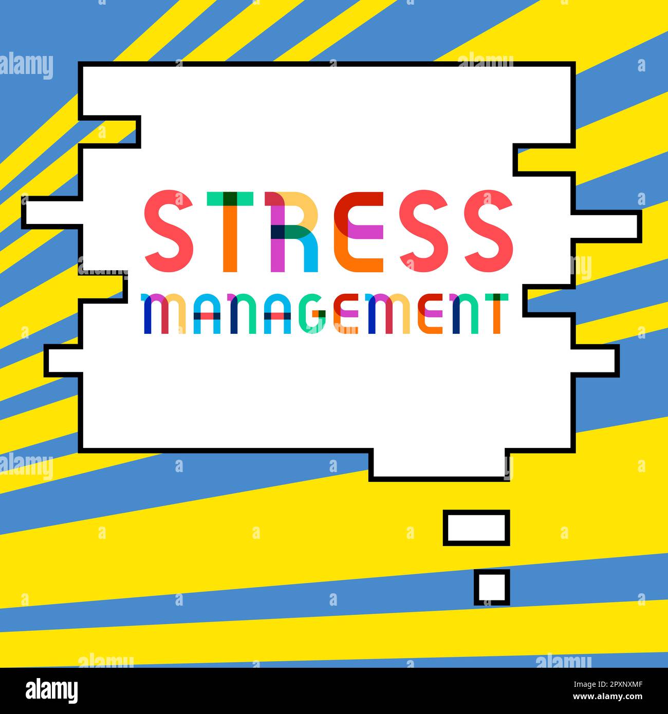 Handwriting text Stress Management, Concept meaning learning ways of ...